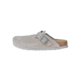 Birkenstock Leder-Clogs "Boston" in Grau - 18% | Gr&ouml;&szlig;e 39 | Damen-pantoletten