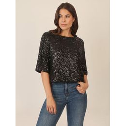 Apart Paillettenbluse in Schwarz - 73% | Gr&ouml;&szlig;e 36 | Damen-blusen