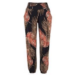 Lascana Hose in Schwarz/ Camel - 56% | Gr&ouml;&szlig;e 42 | Damenhosen