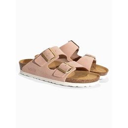 BACKSUN Leder-Pantoletten "Bali" in Rosa - 56% | Gr&ouml;&szlig;e 41 | Damen-pantoletten