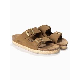 BAYTON Leder-Pantoletten "Atlas" in Hellbraun - 50% | Gr&ouml;&szlig;e 38 | Damen-pantoletten