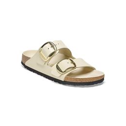 Birkenstock Leder-Pantoletten "Arizona" in Creme - Weite S - 15% | Gr&ouml;&szlig;e 42 | Damen-pantoletten