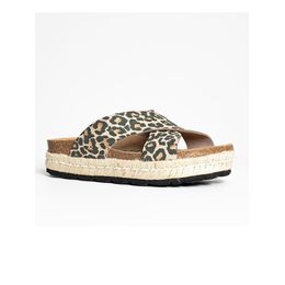 Bluebay Pantoletten "Beta" in Beige/ Hellbraun/ Schwarz - 79% | Gr&ouml;&szlig;e 37 | Damen-pantoletten