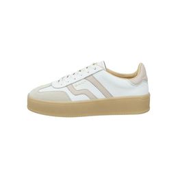 Gant Footwear Leder-Sneakers "Cuzmani" in Beige/ Wei&szlig; - 33% | Gr&ouml;&szlig;e 36 | Damen-sneakers
