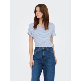 Jacqueline de Yong JDY Shirt "Sissy" in Wei&szlig;/ Blau - 23% | Gr&ouml;&szlig;e XL | Damen-tops