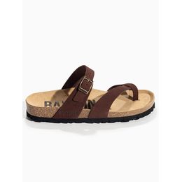 BAYTON Leder-Zehentrenner "Diane" in Braun - 56% | Gr&ouml;&szlig;e 42 | Damen-sandalen