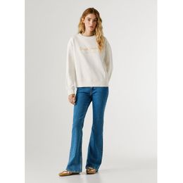 Pepe Jeans Sweatshirt "Maty" in Wei&szlig; - 47% | Gr&ouml;&szlig;e S | Damen-sweatshirts-jacken