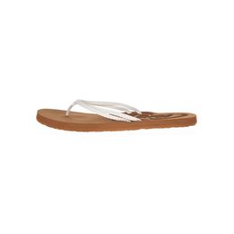 Roxy Zehentrenner in Hellbraun/ Wei&szlig; - 75% | Gr&ouml;&szlig;e 42 | Damen-sandalen