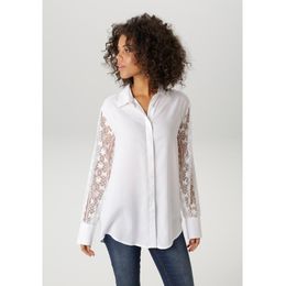 Aniston Bluse in Wei&szlig; - 66% | Gr&ouml;&szlig;e 44 | Damen-blusen