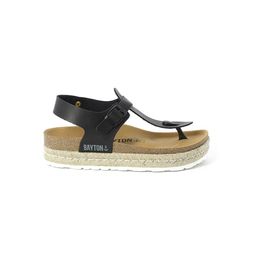 BAYTON Leder-Zehentrenner "Celiane" in Schwarz - 68% | Gr&ouml;&szlig;e 40 | Damen-sandalen