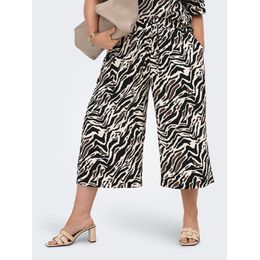 Only Carmakoma Culotte in Creme/ Schwarz - 22% | Gr&ouml;&szlig;e 50 | Damenhosen