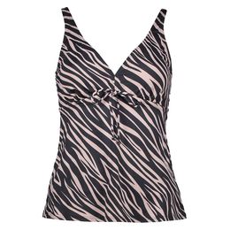 Lascana Tankini-Oberteil in Schwarz/ Grau - 57% | Gr&ouml;&szlig;e 38B-Cup | Damen-bademode