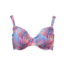 Lascana Bikini-Oberteil in Hellblau/ Bunt - 53% | Gr&ouml;&szlig;e 42F-Cup | Damen-bademode