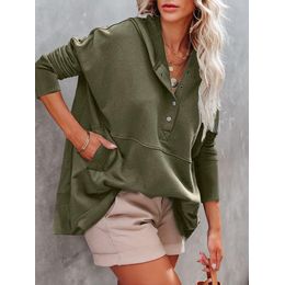 Milan Kiss Hoodie in Khaki - 67% | Gr&ouml;&szlig;e XL | Damen-sweatshirts-jacken