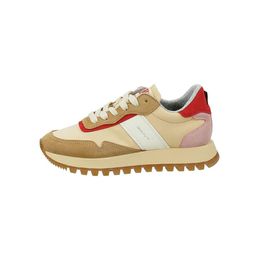 Gant Footwear Leder-Sneakers "Caffay" in Beige/ Bunt - 33% | Gr&ouml;&szlig;e 36 | Damen-sneakers