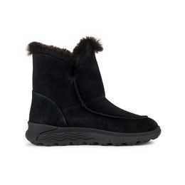 Geox Leder-Winterstiefel "Spherica" in Schwarz - 53% | Gr&ouml;&szlig;e 41 | Damen-stiefel