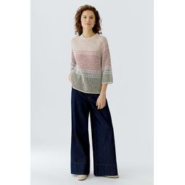 Oui Pullover in Rosa/ Rot/ Gr&uuml;n - 70% | Gr&ouml;&szlig;e 36 | Damen-pullover-cardigans
