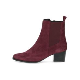 Caprice Leder-Chelsea-Boots in Bordeaux - 55% | Gr&ouml;&szlig;e 42 | Stiefeletten