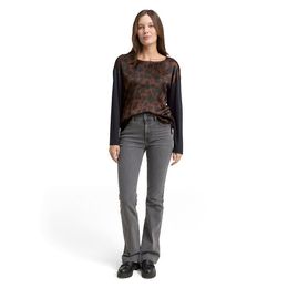 Tom Tailor Bluse in Schwarz/ Braun - 55% | Gr&ouml;&szlig;e M | Damen-blusen