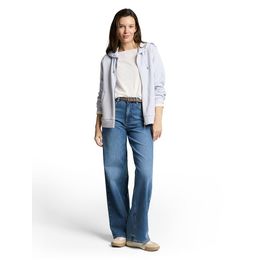 Tom Tailor Sweatjacke in Hellgrau - 68% | Gr&ouml;&szlig;e S | Damen-sweatshirts-jacken