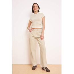 Trendyol Jeans - Barrel fit - in Beige - 65% | Gr&ouml;&szlig;e 34 | Damenjeans