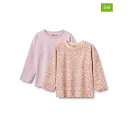 Wheat 2er-Set: Longsleeves "Dixie" in Rosa/ Orange - 49% | Gr&ouml;&szlig;e 110 | Kinder-longsleeves