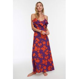 Trendyol Kleid in Lila/ Rot - 13% | Gr&ouml;&szlig;e 38 | Damen-kleider