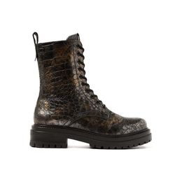 Lazamani Leder-Boots in Braun/ Gold - 38% | Gr&ouml;&szlig;e 37 | Damen-stiefel