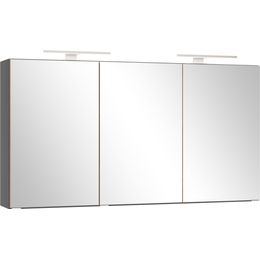 Spiegelschrank Welltime, B:120cm H:64cm T:20cm, wei&szlig;, MDF, Badezimmer, Schr&auml;nke, "TRIENT, 3D-Spiegelschrank 120 cm, ged&auml;mpfte Scharniere",