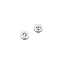 Firetti Damen Paar Ohrstecker "Schmuck Geschenk Titan Ohrschmuck Ohrringe Solit&auml;r", 6mm, Titan, silber, Titan, Ohrringe, mit Swarovski-Kristall