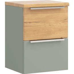 Unterschrank Welltime, B:40cm H:54cm T:35cmschilfgr&uuml;n, wildeiche, MDF, Badezimmer, Schr&auml;nke, "TRIENT, Unterschrank 40 cm, Softclose-Ausz&uuml;ge",