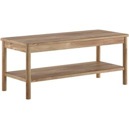Bettbank Vipack, B:110cm H:46cm T:46cm, braun, Holz teilmassiv, Schlafzimmer, Sitzb&auml;nke, "Olive, Eiche teilmassiv in zeitlosem Design, universell