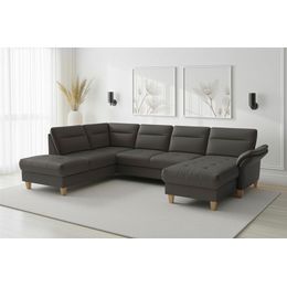 Sit & More Wohnlandschaft SIT & MORE, B:292cm H:90cm T:212cmanthrazit, Sofas, "Pamela, U-Form, B: 292 cm, Leder"