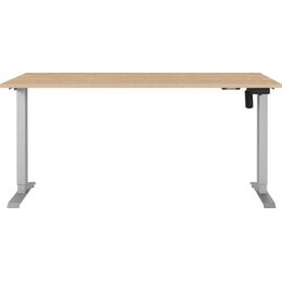 Schreibtisch Germania, B:180cm H:120cm T:80cmlindberg, eiche, nachbildung, silber, silber, lindberg, eiche, nachbildung, B&uuml;ro, Tische, "Boras",