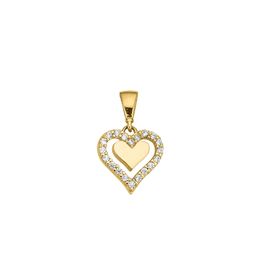 Firetti Damen Kettenanh&auml;nger "Schmuck Geschenk Gold 333 Halsschmuck Anh&auml;nger Herz", Gelbgold 333, 0,74 g, gold, Gelbgold 333, Schmuckanh&auml;nger, mit