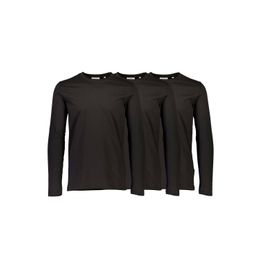 LINDBERGH Herren Langarmshirt "T-Shirt (Langarm) Relaxed Fit"schwarz, Gr. S, unifarben, Obermaterial: 100% Baumwolle, Shirts