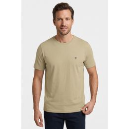 Fynch-Hatton Herren T-Shirtpistachio, Gr. S, bestickt, unifarben, Jersey, Obermaterial: 100% Baumwolle, Shirts, normale Passform, Kurzarm,