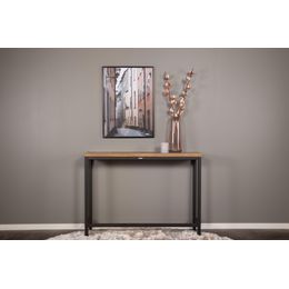 Beistelltisch VENTURE HOME, B:30cm H:80cm T:30cmschwarz, natur, Wohnzimmer, Tische, "Rise, schmaler hoher Beistelltisch, 110 &times; 30 cm", Ablagetisch,