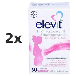 BAYER 2x Elevit 1 Kinderwunsch & Schwangerschaft Tabletten Set 60 St