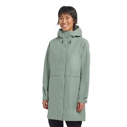 Jack Wolfskin Damen Outdoorjacke "TERRAVIEW 2L COAT W"gr&uuml;nzinnia, Gr. XL, Obermaterial: 100% POLYESTER. Futter: 100% POLYESTER, Jacken, Regenmantel,