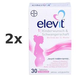 BAYER 2x Elevit 1 Kinderwunsch & Schwangerschaft Tabletten 30 St