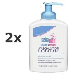 Sebapharma 2x Sebamed Baby & Kind Waschlotion Haut & Haar 200 ml