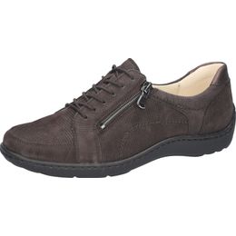 Waldl&auml;ufer WALDL&Auml;UFER Damen Schn&uuml;rschuh "Henni", Gr. 5,5dunkelbraun, Nappaleder, Nubukleder, Veloursleder, Schuhe, Halbschuh, Sneaker, Komfortschuh mit