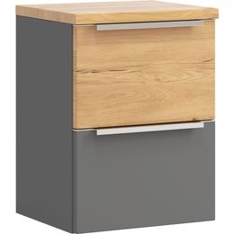 Unterschrank Welltime, B:40cm H:54cm T:35cmonyx, grau, wildeiche, MDF, Badezimmer, Schr&auml;nke, "TRIENT, Unterschrank 40 cm, Softclose-Ausz&uuml;ge",