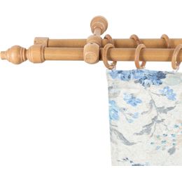 Gardinenstange SN DECO GROUP, L:220cmeichefarben, Holzwerkstoff, Gardinenstangen, "Filigrano", 28 mm, Holz, verschiedene L&auml;ngen und Farben,