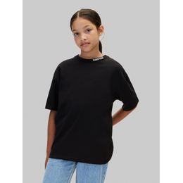 M&auml;dchen T-Shirtpvh schwarz, Gr. 16, Calvin Klein Jeans, unifarben, Single Jersey, Obermaterial: 100% Baumwolle, Shirts, Reine Baumwolle, Regular Fit,