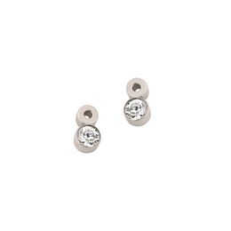 Firetti Damen Paar Ohrstecker "Schmuck Geschenk Titan Ohrschmuck Ohrringe Kristall", Titantitanfarben, kristallwei&szlig;, kristallwei&szlig;, Titan, Ohrringe,