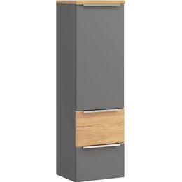 Midischrank Welltime, B:40cm H:130cm T:35cmonyx, grau, wildeiche, MDF, Badezimmer, Schr&auml;nke, "TRIENT, Midischrank 40 cm, Softclose-Ausz&uuml;ge und
