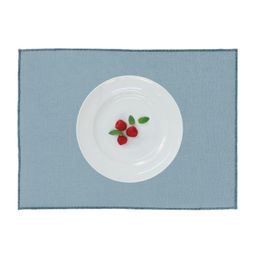 Platzset Apelt, B:35cm L:46cmdenim, 95% Polyester, 5% Leinen, Platzsets, "Stone", mit Kettelrand