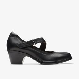 Clarks Emily2 Mabel schwarze Lederstiefel